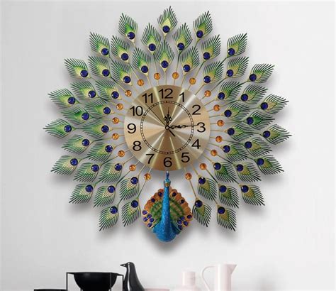 Buy Peacock Wall Clock Online Upto 70 Off Wooden Street