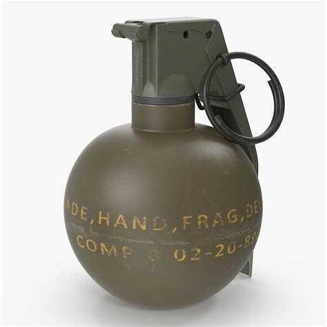 M67 Hand Grenade Historical Weapons Models Blenderkit