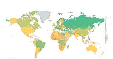 Difference Between The Gdp Per Capita And The Hdi Ranking Of Countries