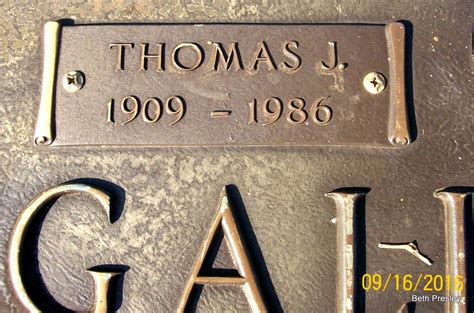 Thomas Jefferson Galloway 1909 1986 Find A Grave Memorial