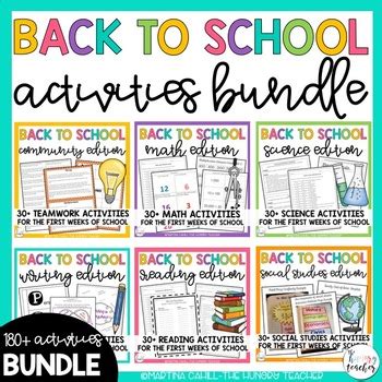 Back To School Activities Beginning Of The Year Activities Huge Bundle