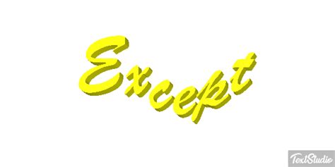 Except Word Animated  Logo Designs
