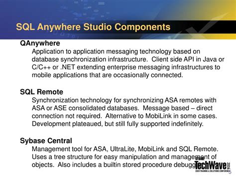 PPT SQL921 SQL Anywhere Roadmap PowerPoint Presentation Free Download ID 16168