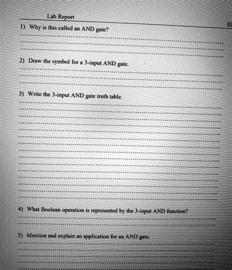 Solved 1 Why Is This Called An And Gate 2 Draw The Symbol For A 3
