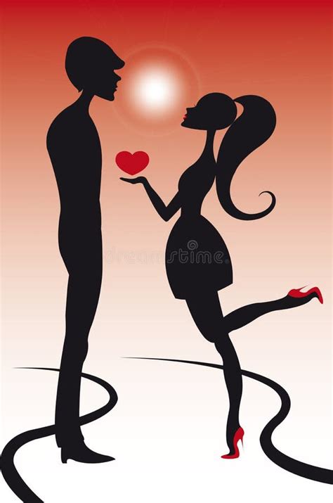 Girl Giving Her Heart Stock Vector Illustration Of Couple 37214668