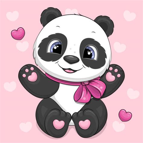 Pink Panda Bear Clip Art