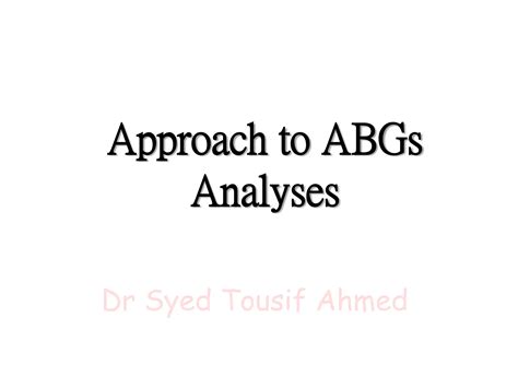 Physio Abg Analysis Ppt