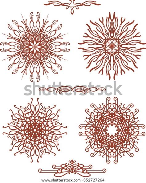 Radial Patternclassical Decorative Pattern Collection Stock Vector