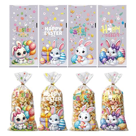 Easter Decoration Ongmies 50 Pcs Easter Candy Packaging Bags Easter