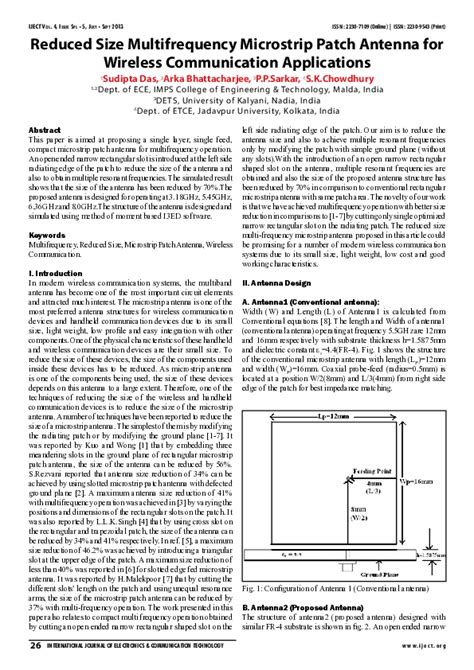 Pdf Compact Multifrequency Microstrip Patch Antenna Design