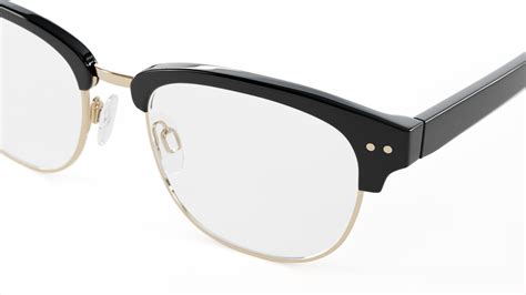 Specsavers Mens Glasses Perth Black Square Metal Stainless Steel