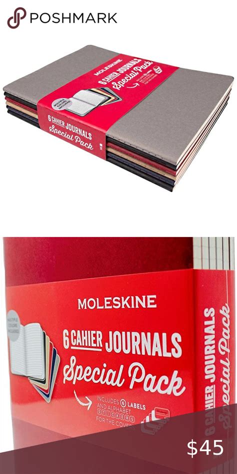 6 Moleskine Journals Various Colors Office Notebooks