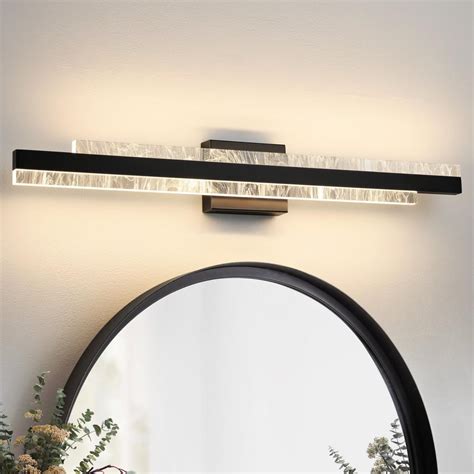 Kaisite 32 In 1 Light Black Led Vanity Light Bar Dimmable Bathroom