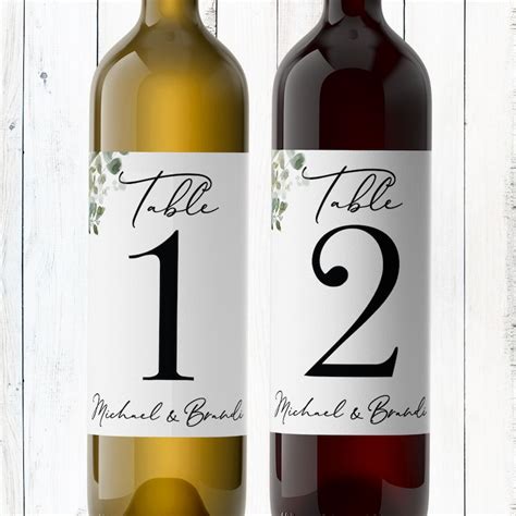 Wedding Wine Labels Etsy