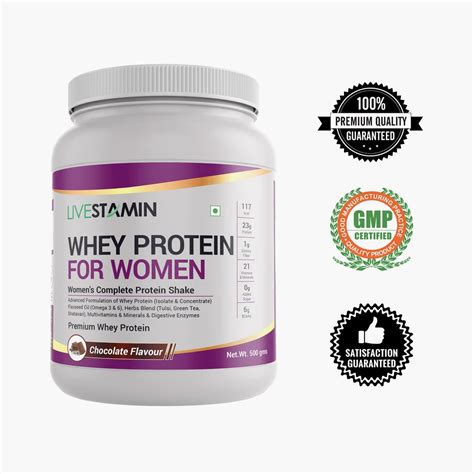 Whey Protein Powder For Women Chocolate Flavour 500 Gm Bottle At
