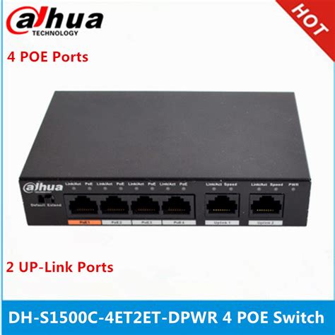 Dahua 4ch Poe Switch Dh S1500c 4et2et Dpwr 4ch Eth Grandado