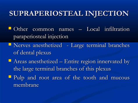 Maxillary Injection Technique Ppt