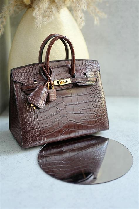 HermÈs Birkin Sellier 20 Havane Matte Alligator With Gold Hardware For