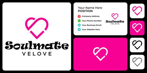 Letter S L Monogram Love Logo Design With Business Card Template 8636089 Vector Art At Vecteezy