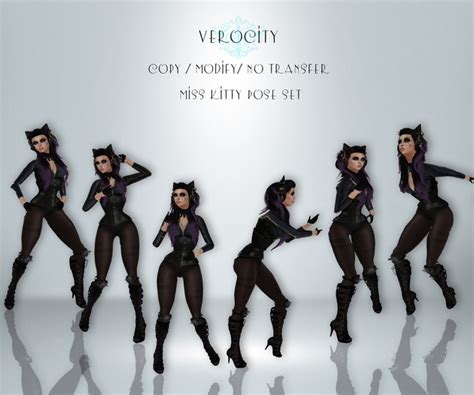 Second Life Marketplace Verocity Miss Kitty Pose Set Clearance