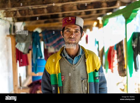 Kullu Himachal Pradesh India April 01 2019 Portrait Himachali