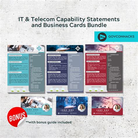 Information Technology And Telecom Capability Statement Template And