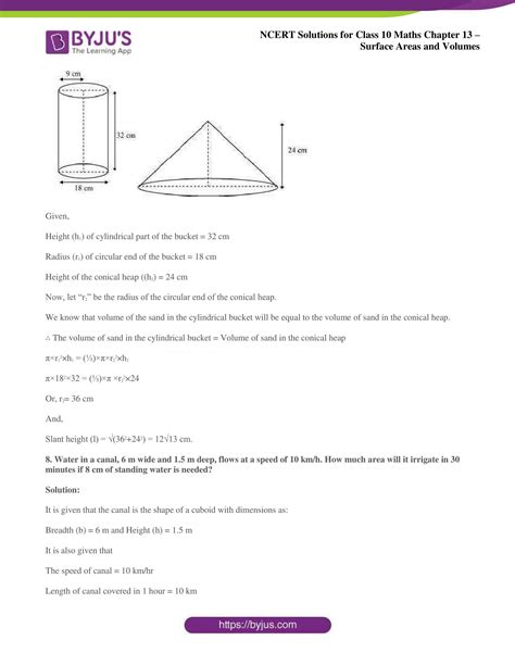 Ncert Solutions For Class 10 Maths Exercise 133 Chapter 13 Surface