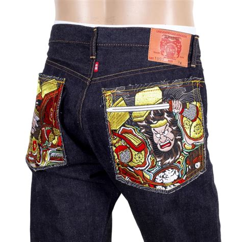 Rmc Martin Ksohoh Indigo Gold Embroidered Warriors Slim Model Japanese