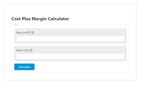 Cost Plus Margin Calculator Calculator Academy