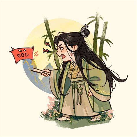 Safebooru 1boy Anger Vein Angry Bamboo Black Eyes Black Hair Chibi