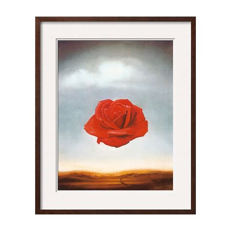 Salvador Dalí Rose Meditative Espresso Frame Salvador Dali Touch Of Modern