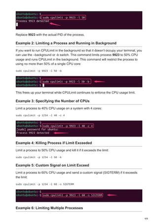 How To Limit Cpu Usage Of A Process In Linux With Cpulimit With Examples Pdf