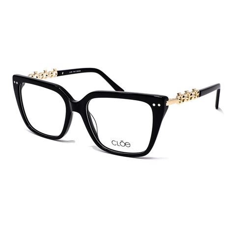 Armazón Oftálmico Cloe Color Negro Con Clip Polarizado Para Mujer