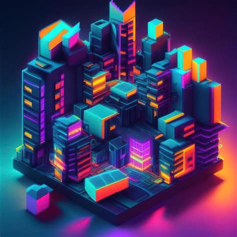 Premium Ai Image Isometric City