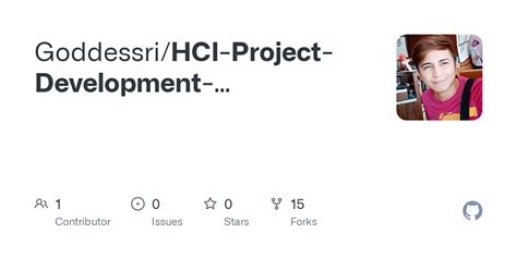 Github Goddessri Hci Project Development Deliverables