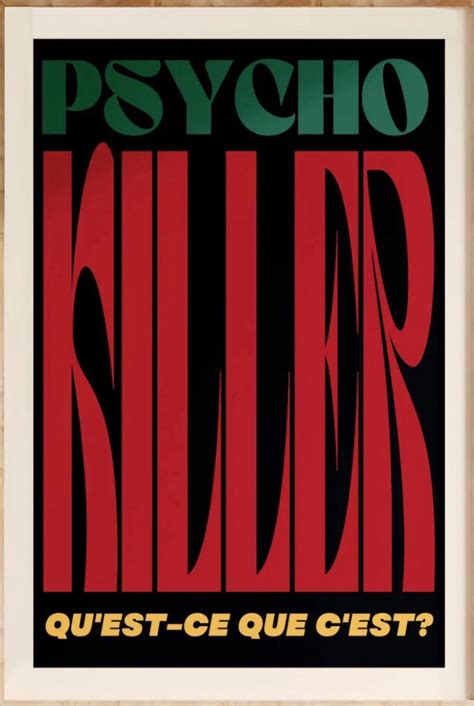 Psycho Killer Poster 𝘀𝗸𝘀 𝗻𝗶𝗸𝗹𝗼𝗻