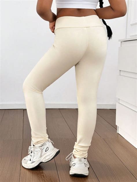 Tween Girls Casual Elastic Waist Solid Color Leggings Shein South Africa