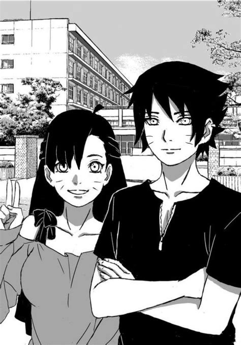 Himawari And Kaito Uchiha Uzumaki Anime Crossover Sakura And Sasuke Creepy Smile