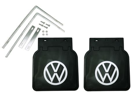 Vw Bug Mud Flaps Pair 1950 On Fits All Bugs Black With Brackets 111821805b Pirate Mfg