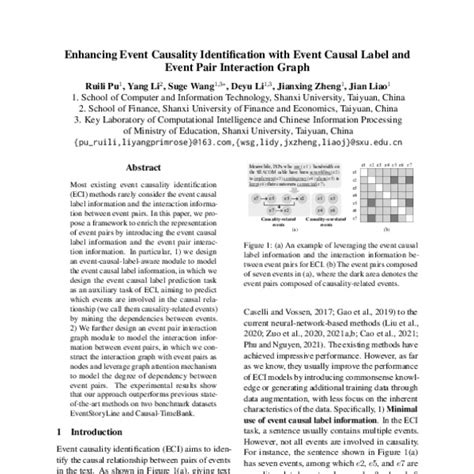 Enhancing Event Causality Identification With Event Causal Label And Event Pair Interaction