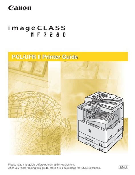 Canon Imageclass Mf7280 Imageclass Mf7280 Pclufr Ii Printer Guide