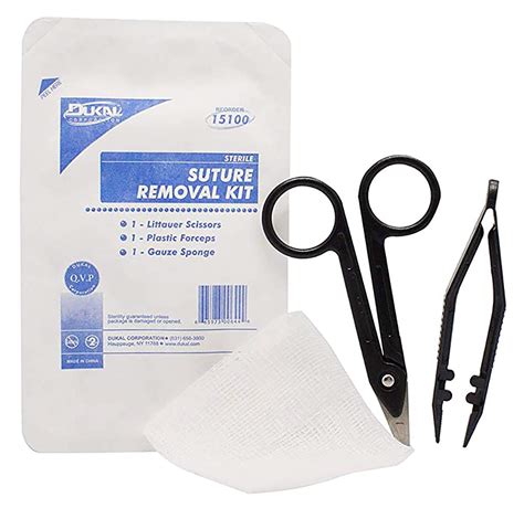 Dukal Single Use Suture Removal Kit Sterile Trays With Scissors
