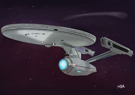 Digital Print Uss Enterprise Ncc 1701a A4 Landscape Etsy