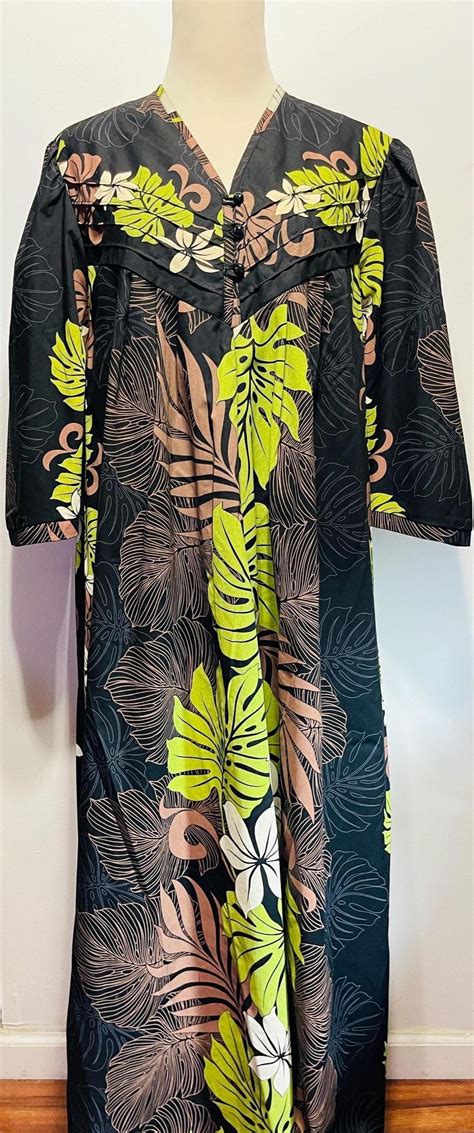 Vintage Floral Print Hawaiian Muumuu Tandl Muumuu Factory Dress Etsy