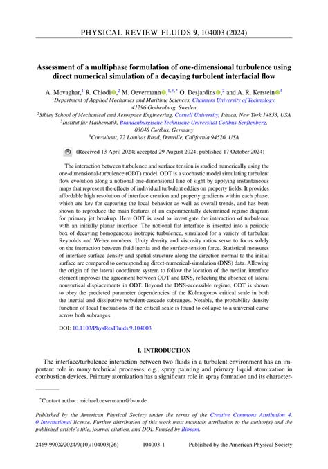 Pdf Assessment Of A Multiphase Formulation Of One Dimensional