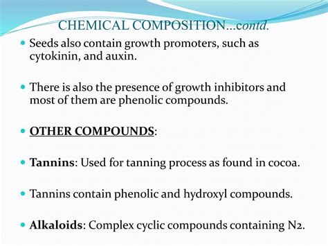 Chemical Composition Of Seed Ppt