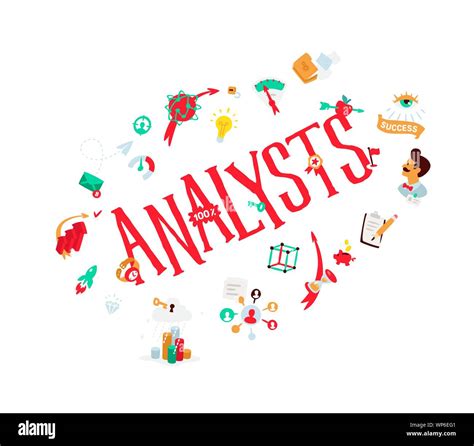 Icons On The Theme Of Analytics Vector Analytics Logo With A Set Of