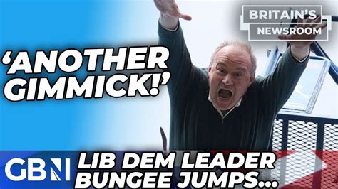 Watch Lib Dem Leader Ed Davey Bungee Jumps In Latest General Election