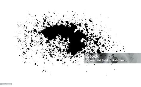 흰색 배경 벡터에 검은 잉크 얼룩 흰색 배경에 검은 잉크 튄 자국 그런 지 브러시 스트로크 벡터 일러스트 레이 션 페인트 튄