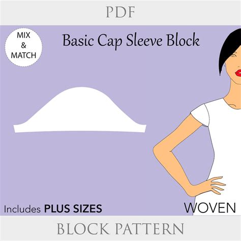 Cap Sleeve Sewing Pattern Add On For Woven Xs6x Pdf Pattern Etsy